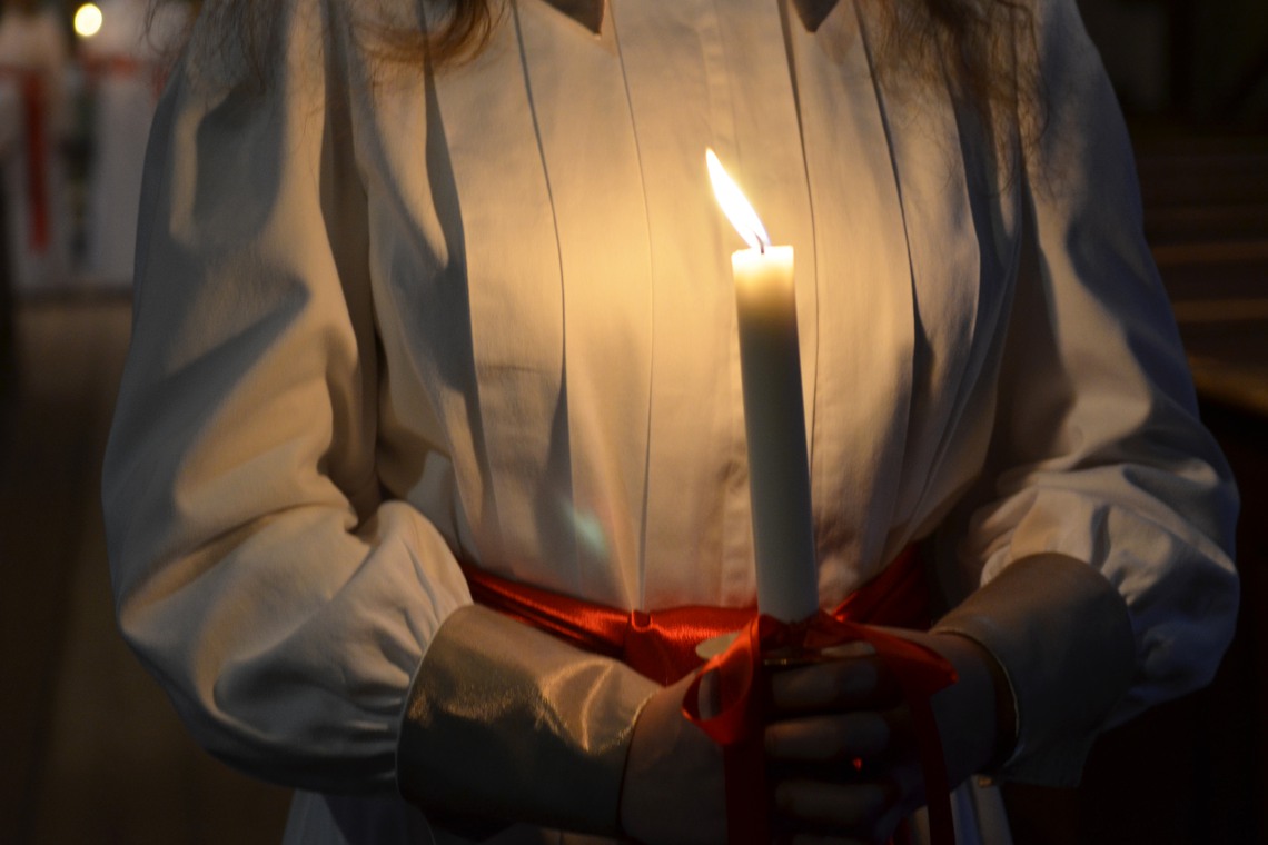 Lucia concert in Skogaholm Manor Courtyard - Skansen
